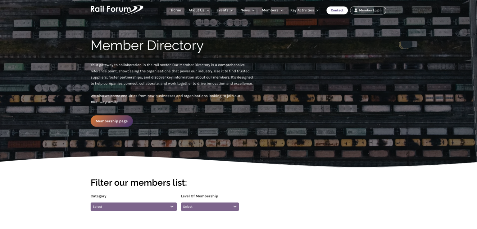 Rail Forum Launches New Website to Enhance Member Experience - Rail Forum